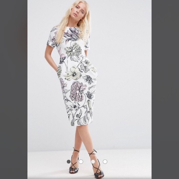 ASOS | Dresses | Asos Wiggle Floral Dress | Poshmark